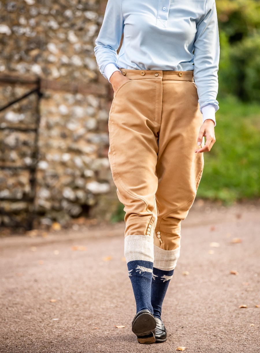 Ladies Camel Moleskin Breeches - The Hunting Stock Market